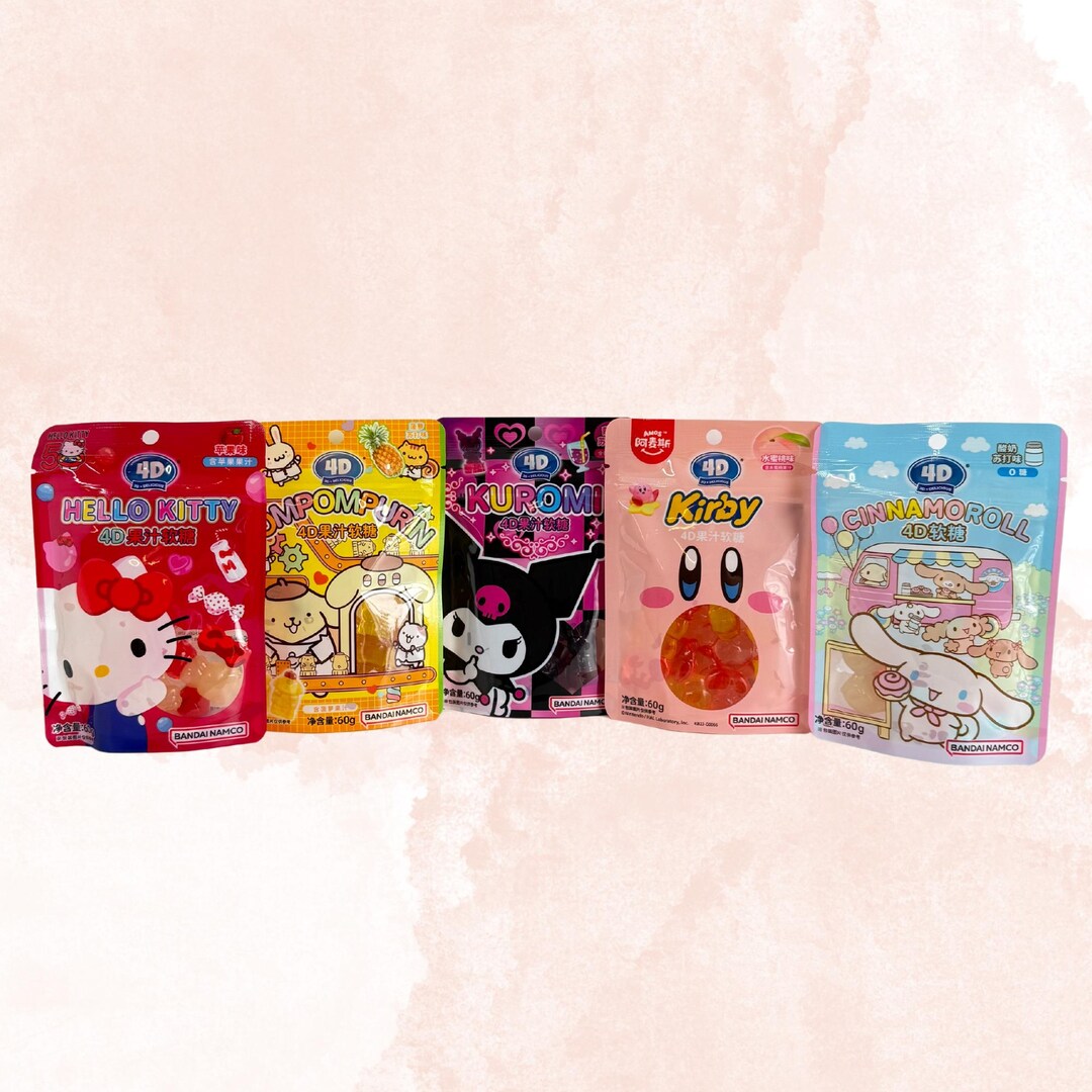 Japanese Anime Characters 4D Gummies Collection(5 Different Characters ...