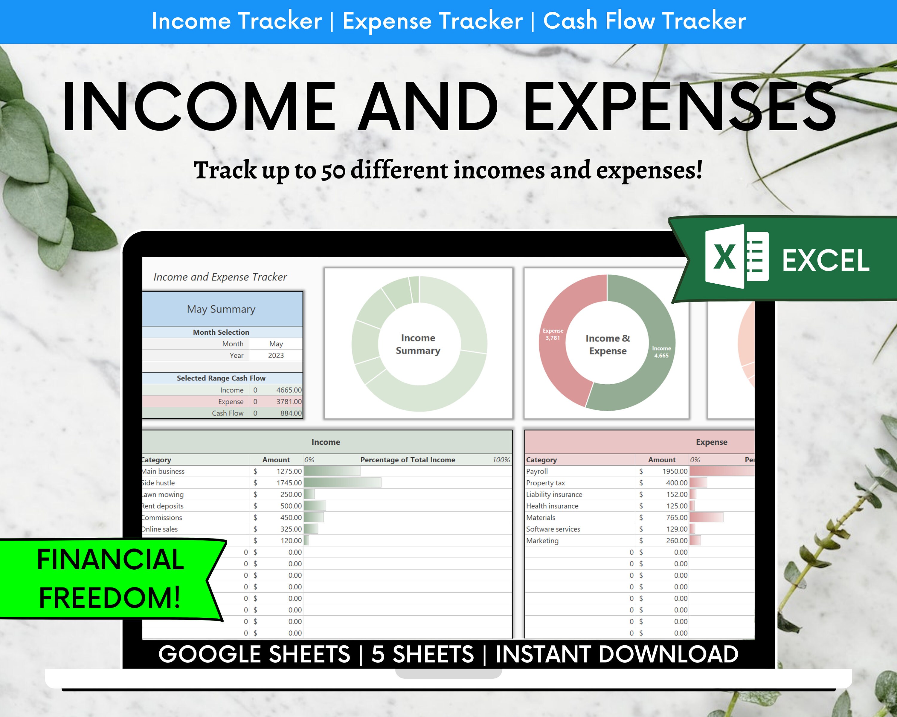 Personal Expense Tracker Excel Template