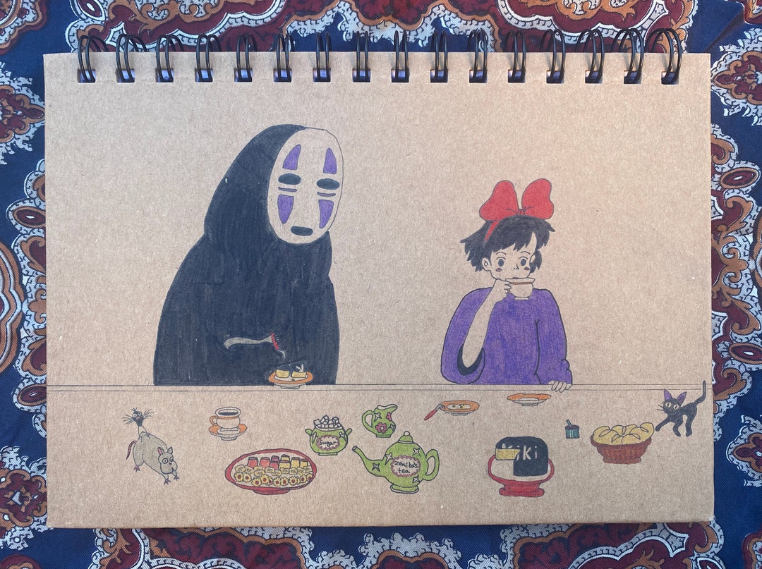 Hand Drawn Spirited Away & Kiki Lined Notebook A5 - Etsy