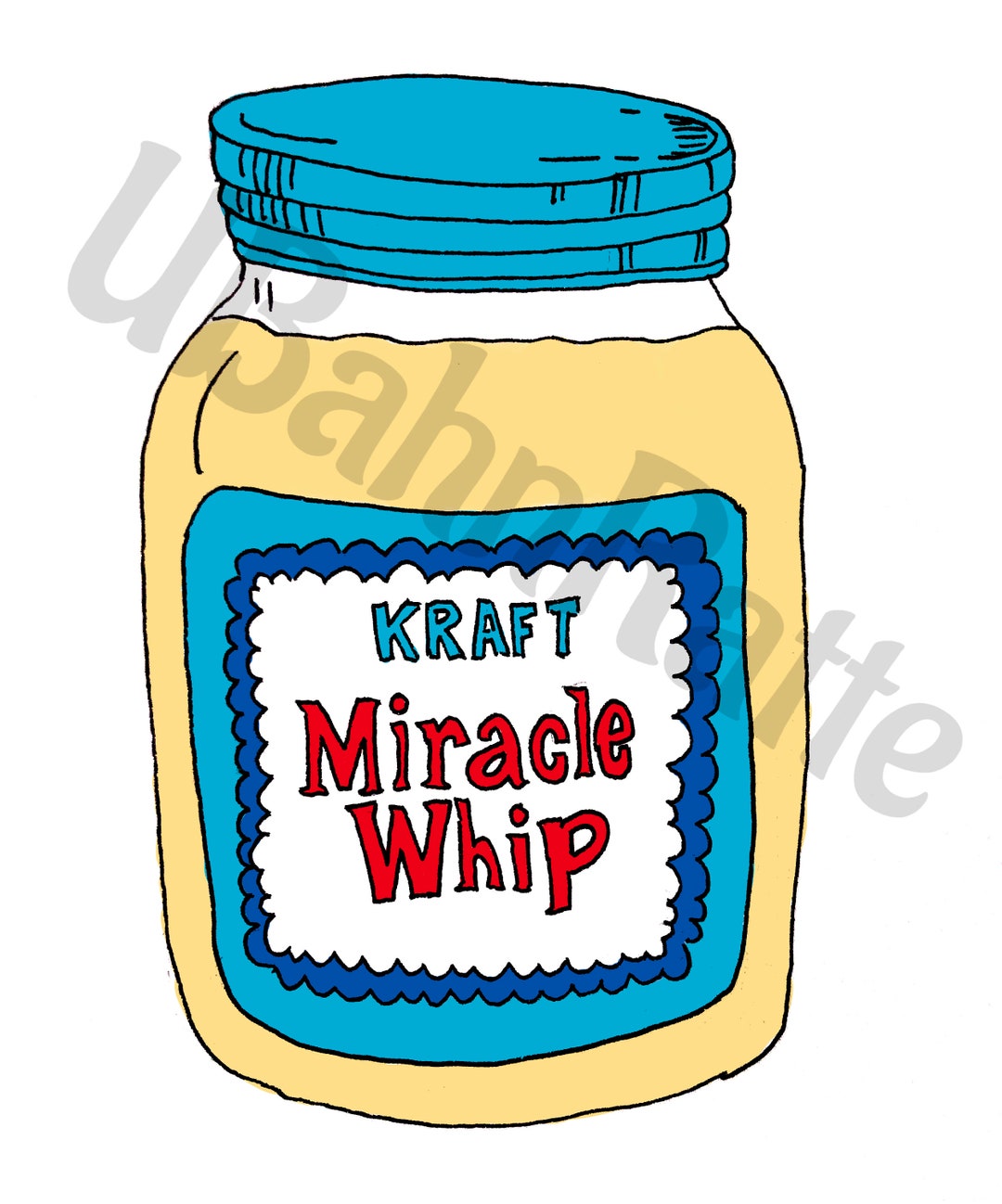 Vintage Miracle Whip Drawing Downloadable - Etsy