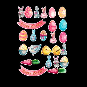 Easter Stickers, Die Cut Sticker Sheet, Spring Stickers - Etsy