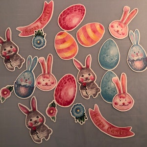 Easter Stickers, Die Cut Sticker Sheet, Spring Stickers - Etsy