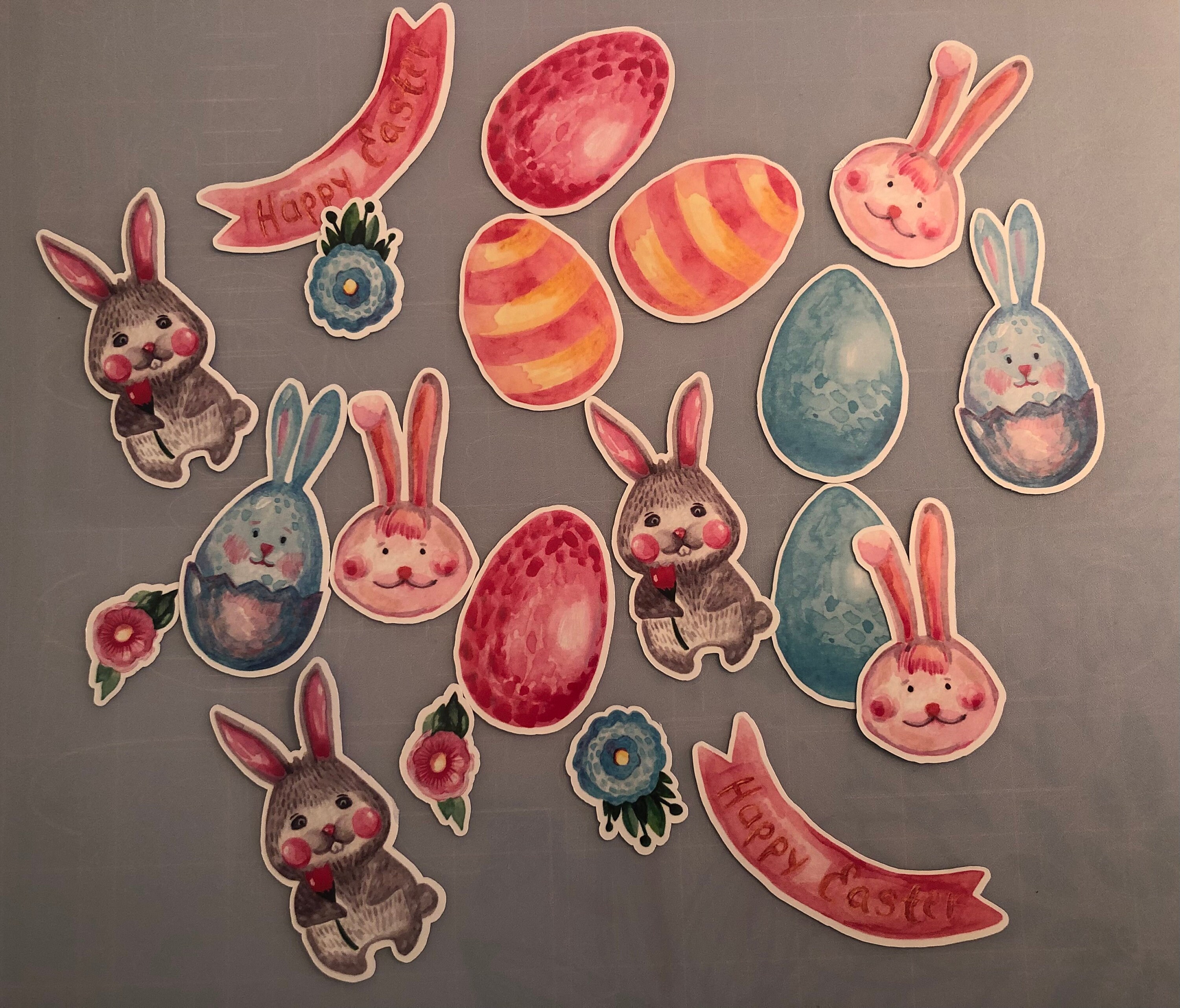 Easter Stickers, Die Cut Sticker Sheet, Spring Stickers - Etsy