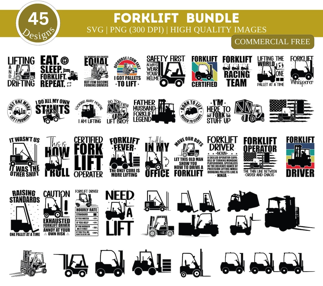 Forklift SVG PNG Bundle| Forklift Driver Svg| Forklift Dad Png ...