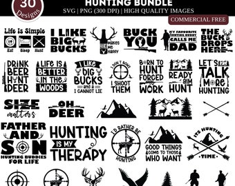 Hunting Life SVG PNG Bundle| Hunter Svg| Deer Svg| Duck Hunting Svg ...