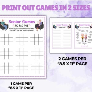 Senior Games Bundle Printable Senior Party Games Senior Riddles Brain ...