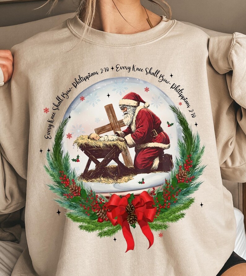 Nativity Scene PNG, Every Knee Shall Bow PNG, Jesus Christmas, Santa ...