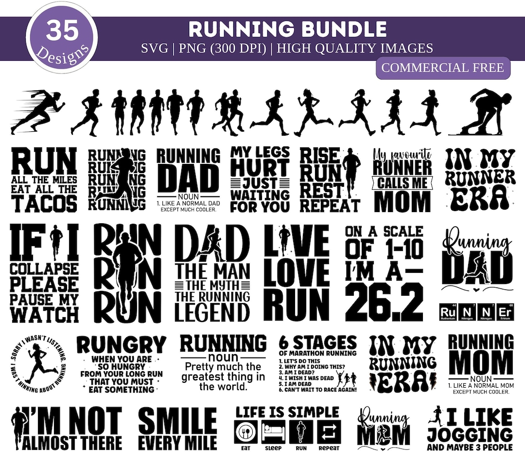 Running SVG Bundle| Runner Svg| Fitness Svg| Workout Svg| Run Svg ...