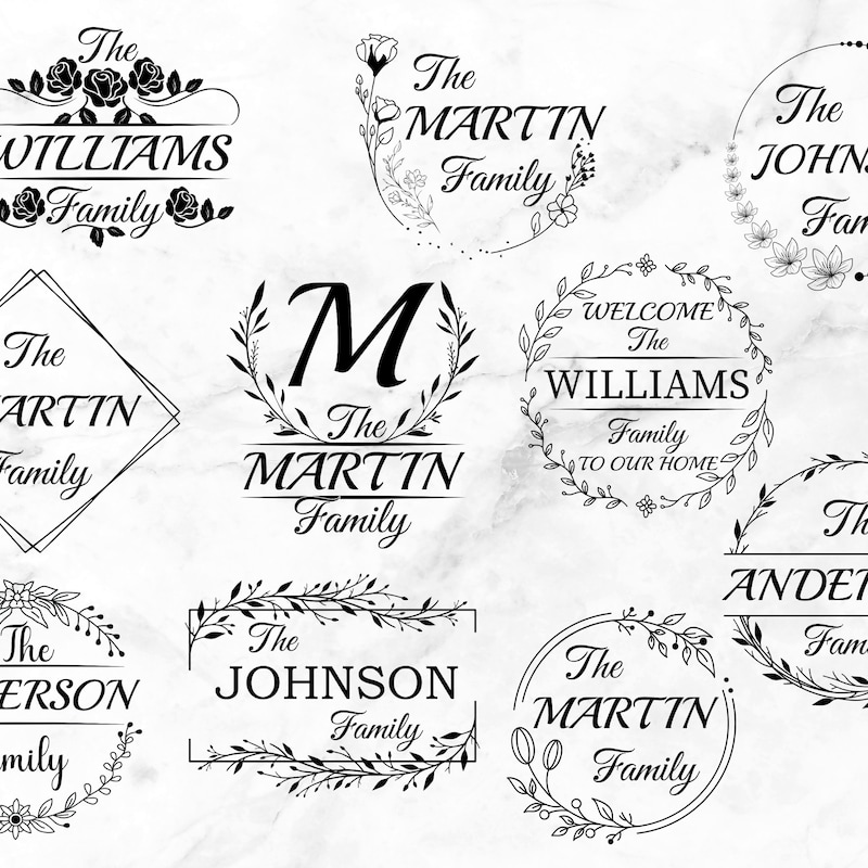 Family Name Svg - Etsy