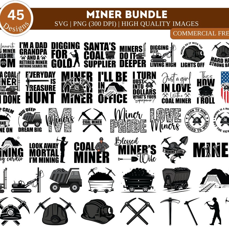 Coal Miner Svg File - Etsy