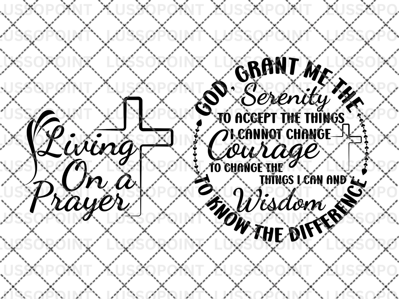 Serenity Prayer SVG Free Mockup Included Christian Cross - Etsy