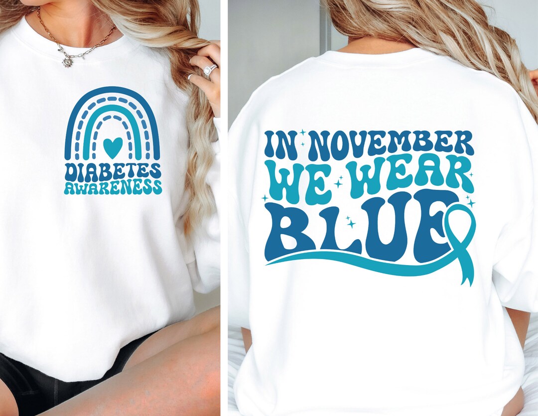 In November We Wear Blue SVG, Diabetes Awareness Svg, Diabetes Month ...