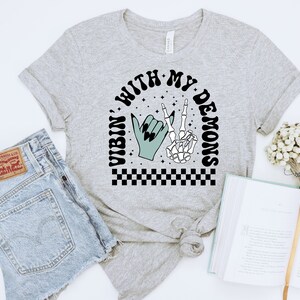 Vibin With My Demons SVG PNG| Funny Halloween Svg| Retro Halloween Svg ...