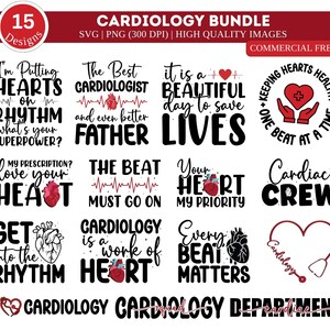 Cardiology SVG Bundle Cardiologist Svg Cardiac Nurse Svg Heart Svg ...