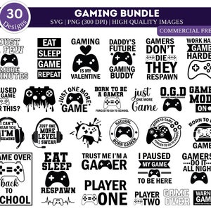 Gamer SVG PNG Bundle Funny Gamer Svg Gamer Svg Video Games Svg Boys ...