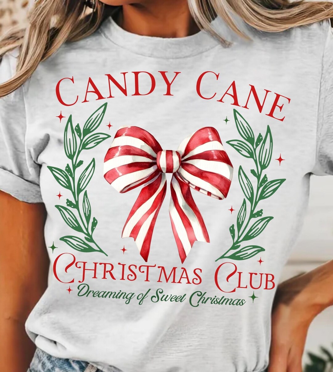 Coquette Candy Cane Social Club PNG: Retro Christmas Png (digital ...
