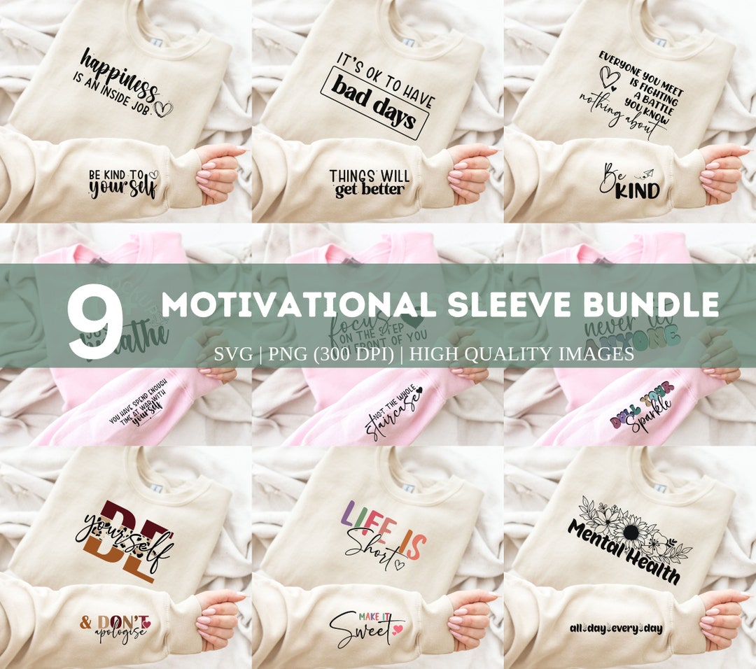 Boho Motivational SVG PNG Sleeve Bundle| Self Love Svg| Inspirational ...