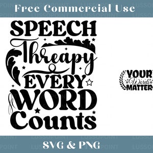 Your Words Matter SVG Speech Therapy PNG Language - Etsy