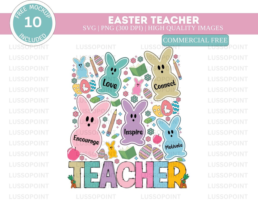 Teacher of the Sweetest Peeps SVG PNG Teacher Easter Day Png Cute ...