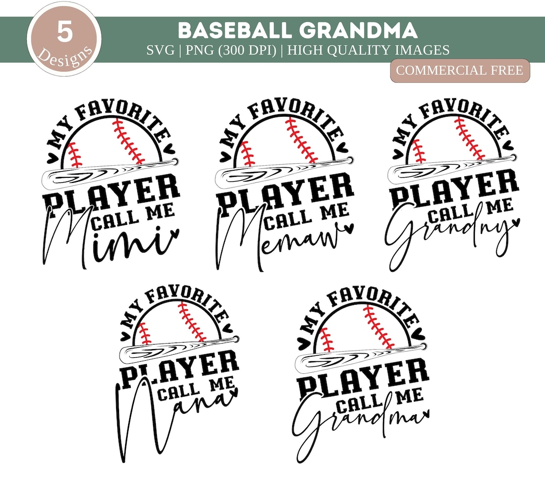My Favorite Player Calls Me Grandma SVG PNG Bundle Happy Mother Day ...