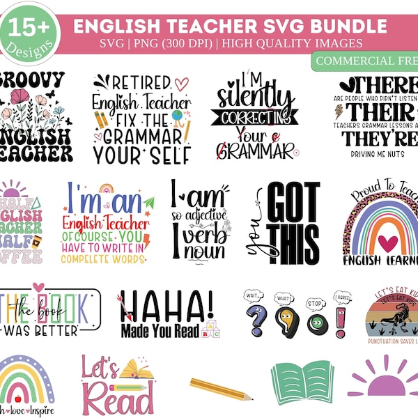 English Teacher Svg - Etsy