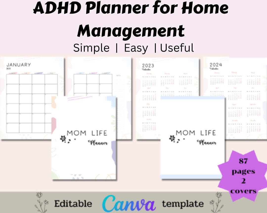 ADHD Planner for Home Management, Best Planners for Adults With Adhd ...