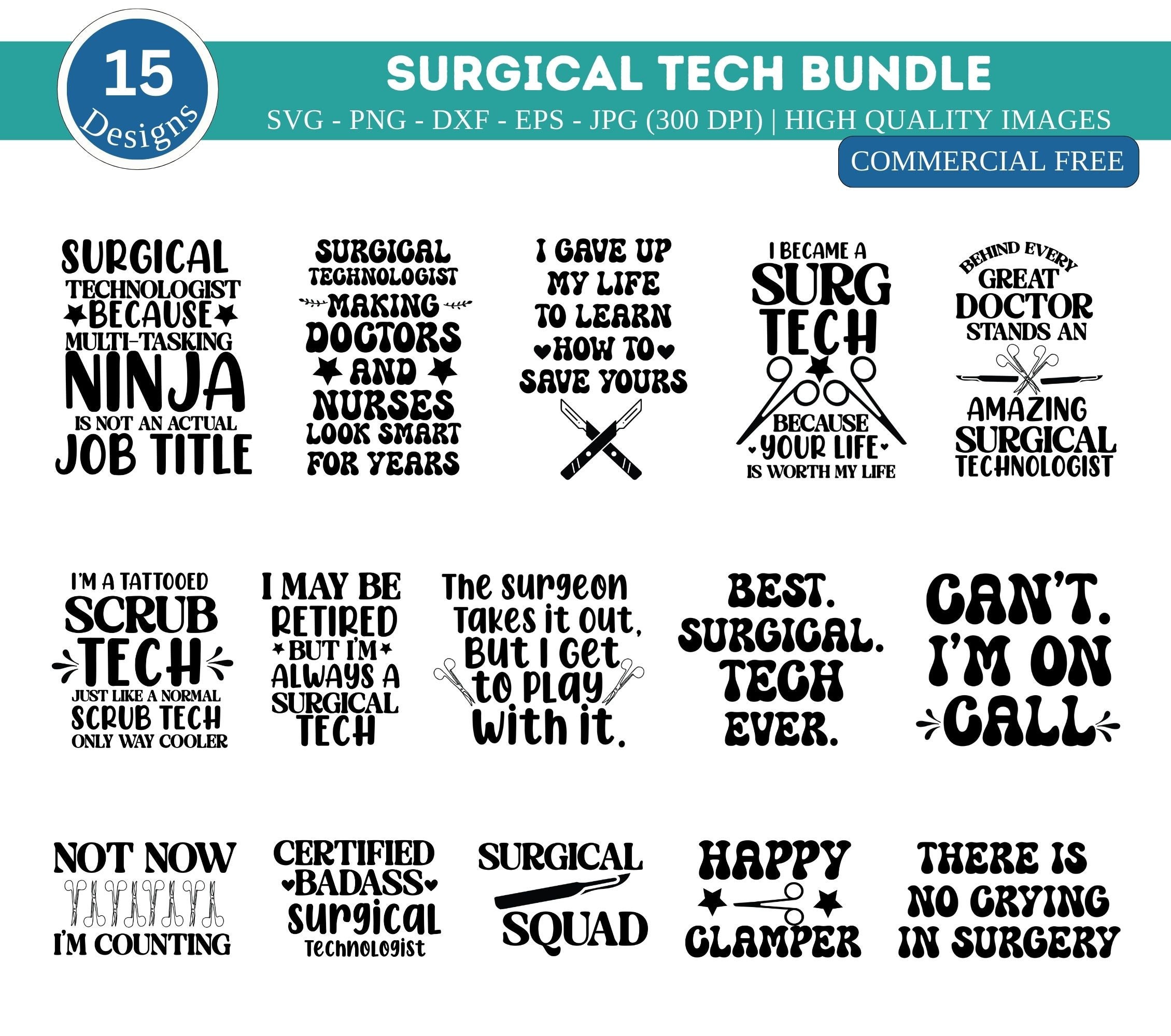 Surgical Tech SVG Bundle| Surgical Nurse Svg| Nurse Life Svg| Surgeon ...