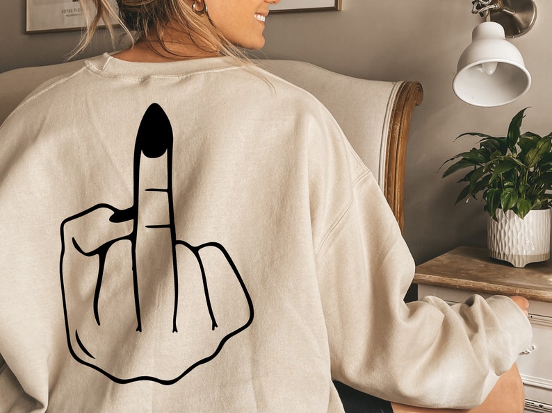 Woman Middle Finger Svg Free Mockup Included Hand Sign Svg - Etsy