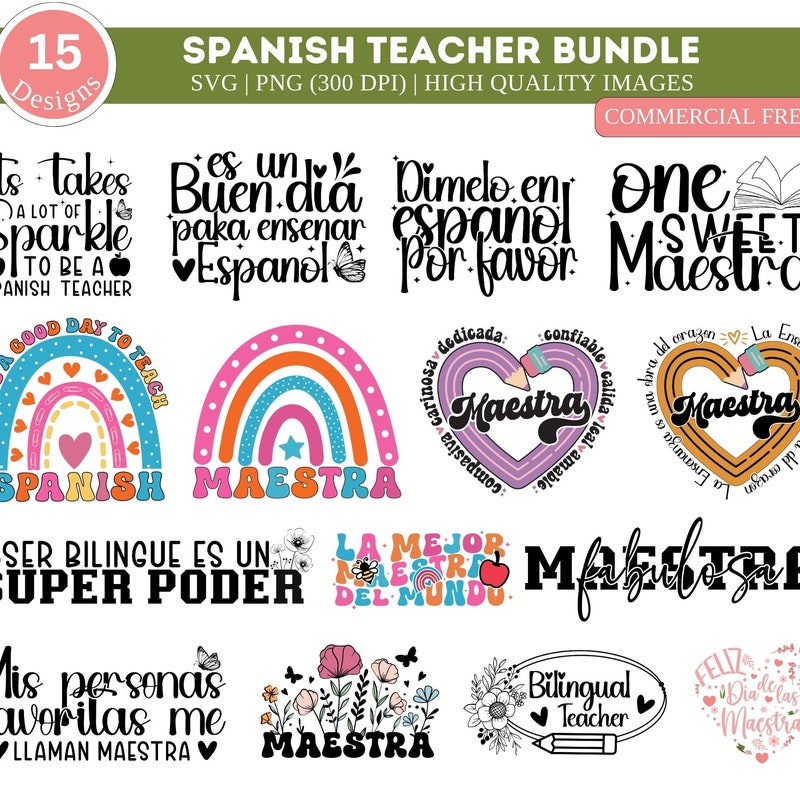 Spanish Teacher Svg - Etsy