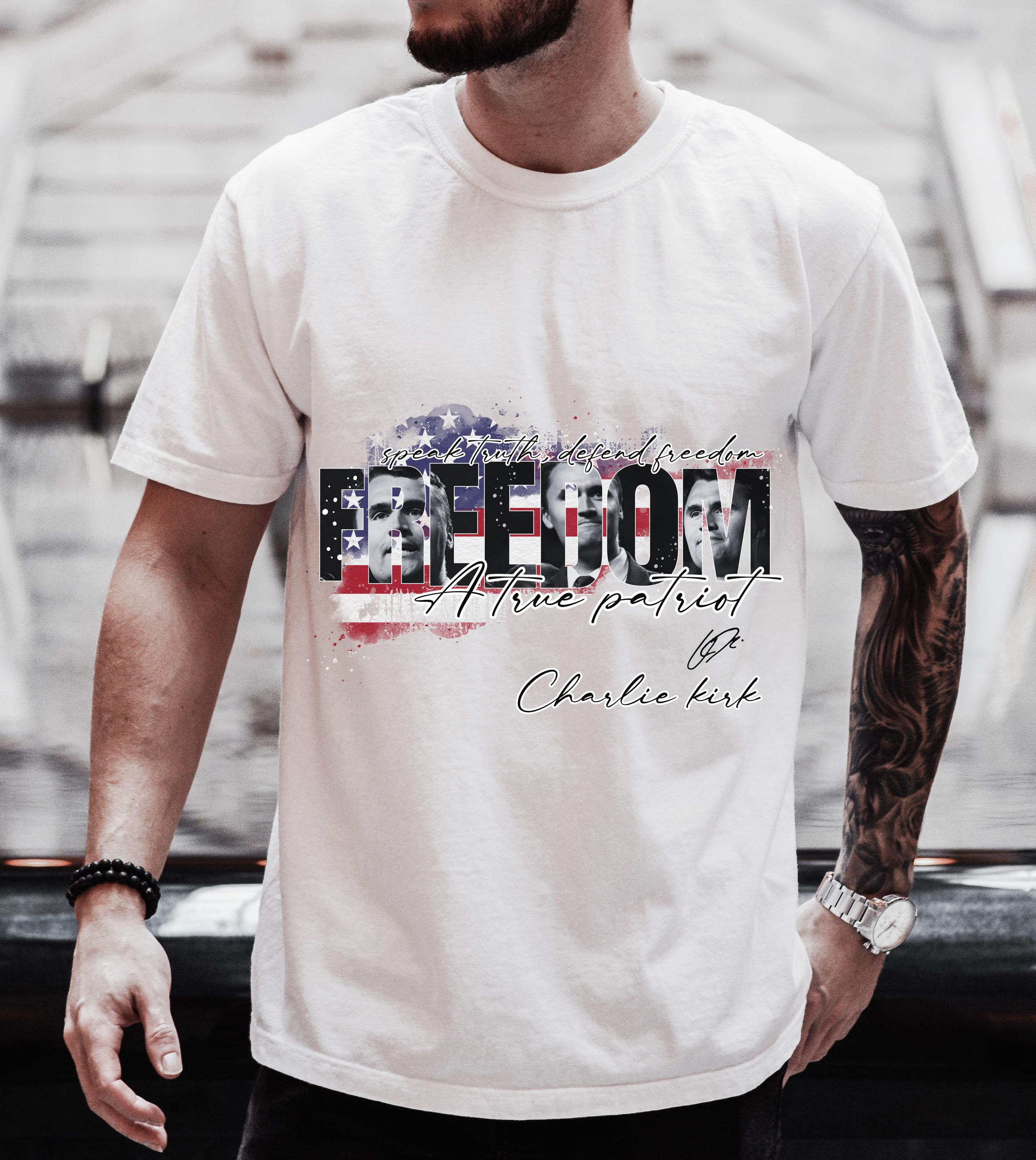 Patriotic Charlie PNG, Charlie Kirk Freedom Png Shirt Design, Activist ...