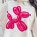Pink Brushstroke Balloon Dog Png, Valentine Balloon Dog Sublimation ...