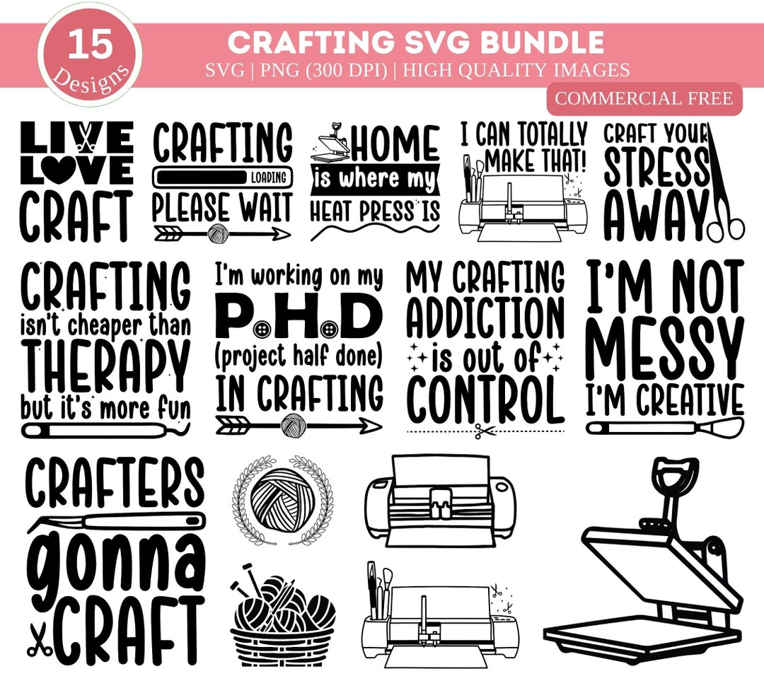 Crafting SVG Bundle| Crafter Svg| Crafty Svg| Craft Svg| Crafter Quotes ...