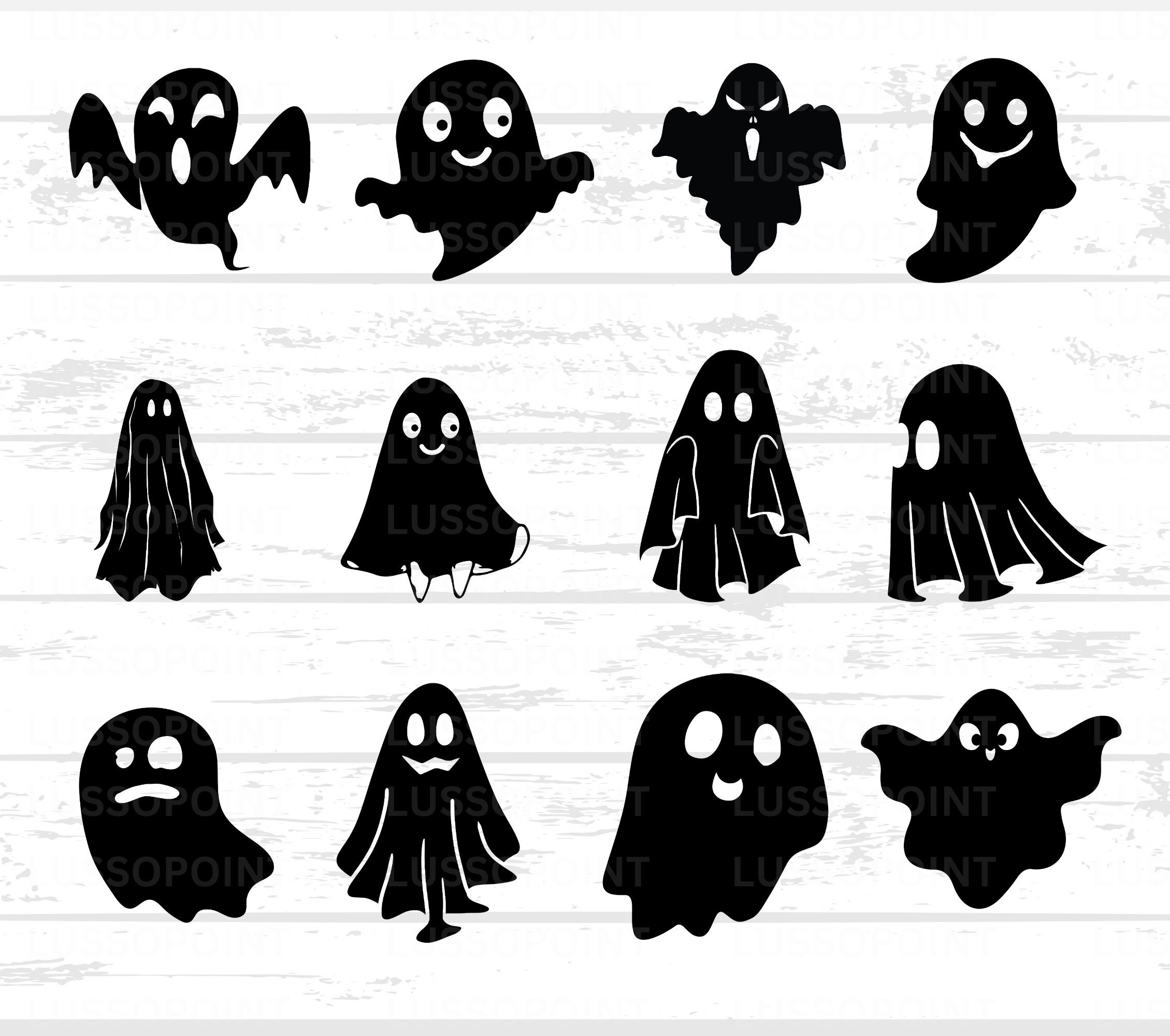 Ghost SVG Bundle Ghost Face SVG Cute Ghosts PNG Clipart - Etsy