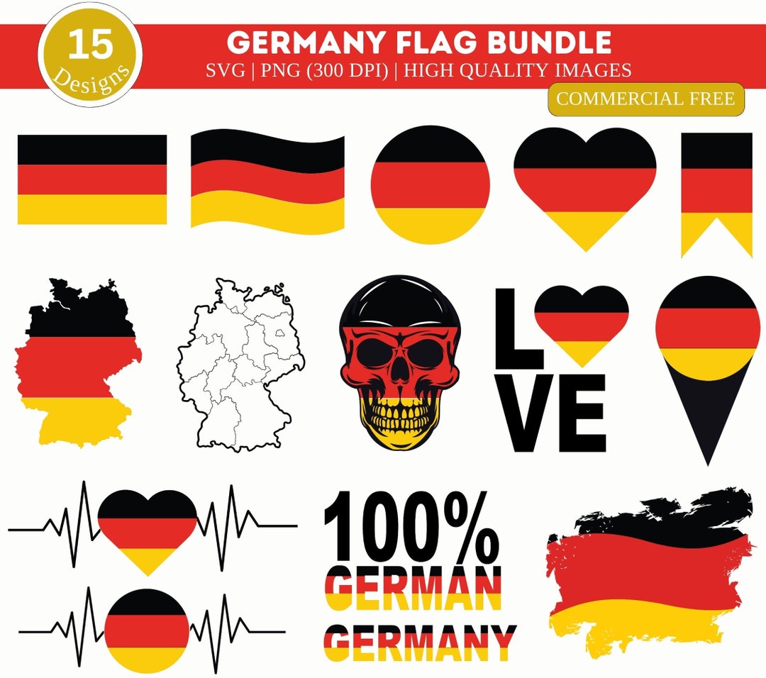 Germany Flag SVG Bundle| German Waving Flag Svg| Love Germany| Germany ...