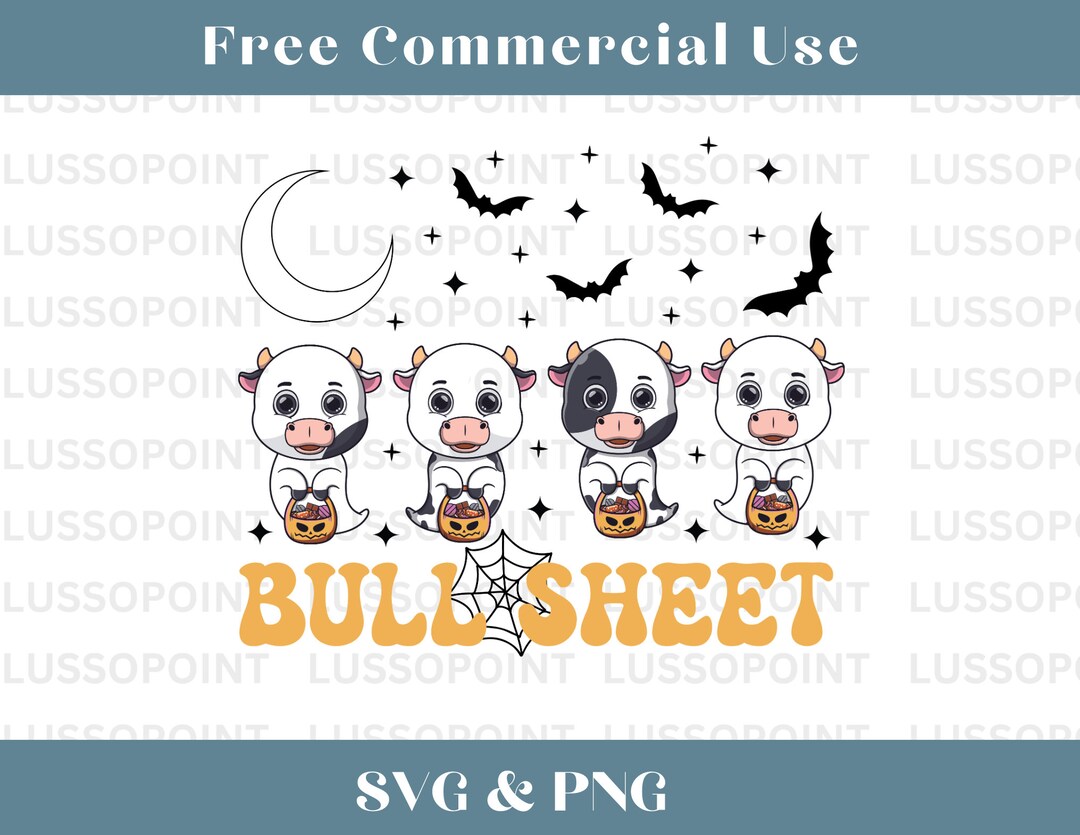 Bull Sheet SVG PNG Ghost Cows Png Ghost Cows Svg Cow Lover Png Spooky ...