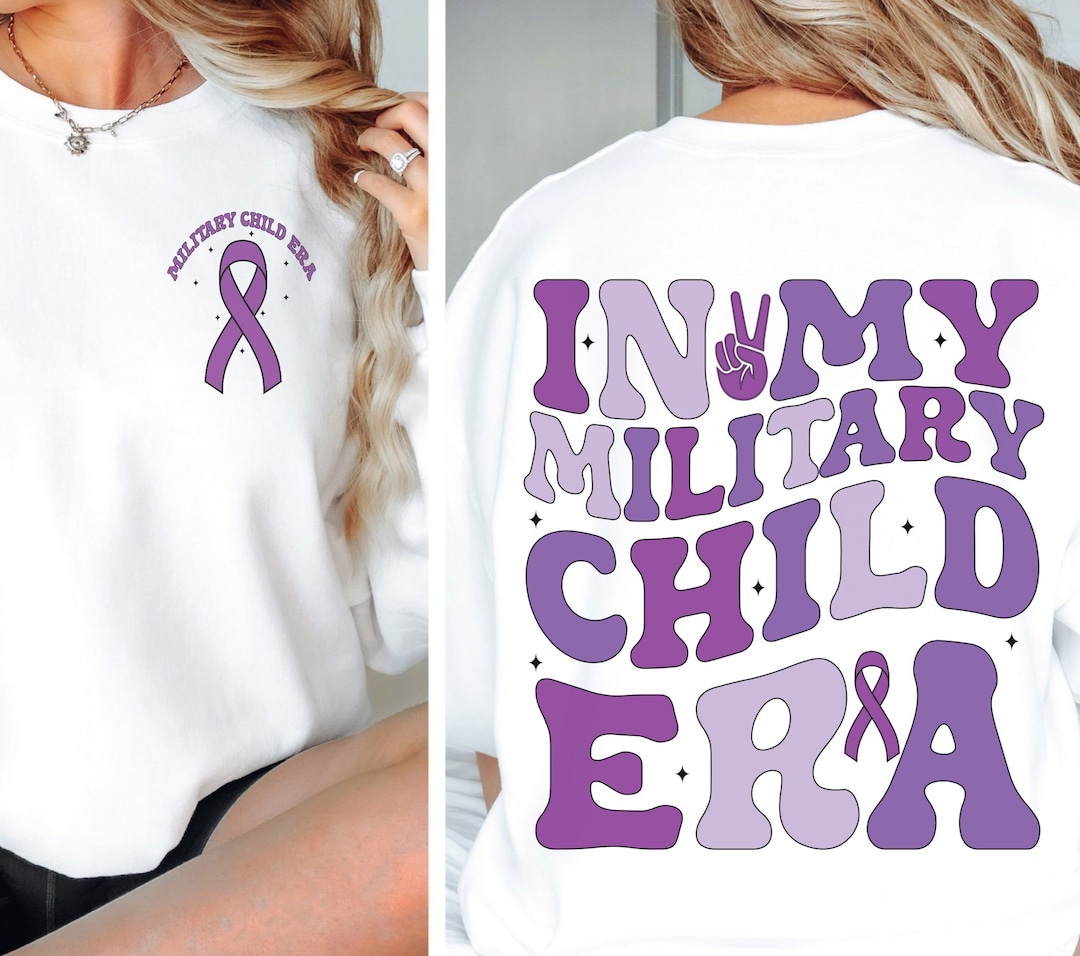 In My Military Child Era SVG PNG Military Kids Awareness Png Proud ...