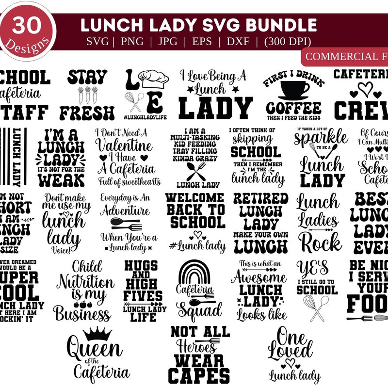 Lunch Lady Svg - Etsy