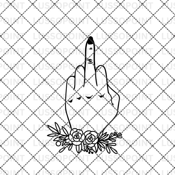 Female Hand Middle Finger Svg - Etsy