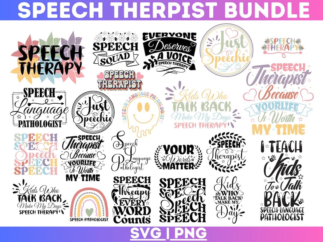 Speech Therapist SVG Bundle| Speech Therapist PNG Bundle| Speech ...