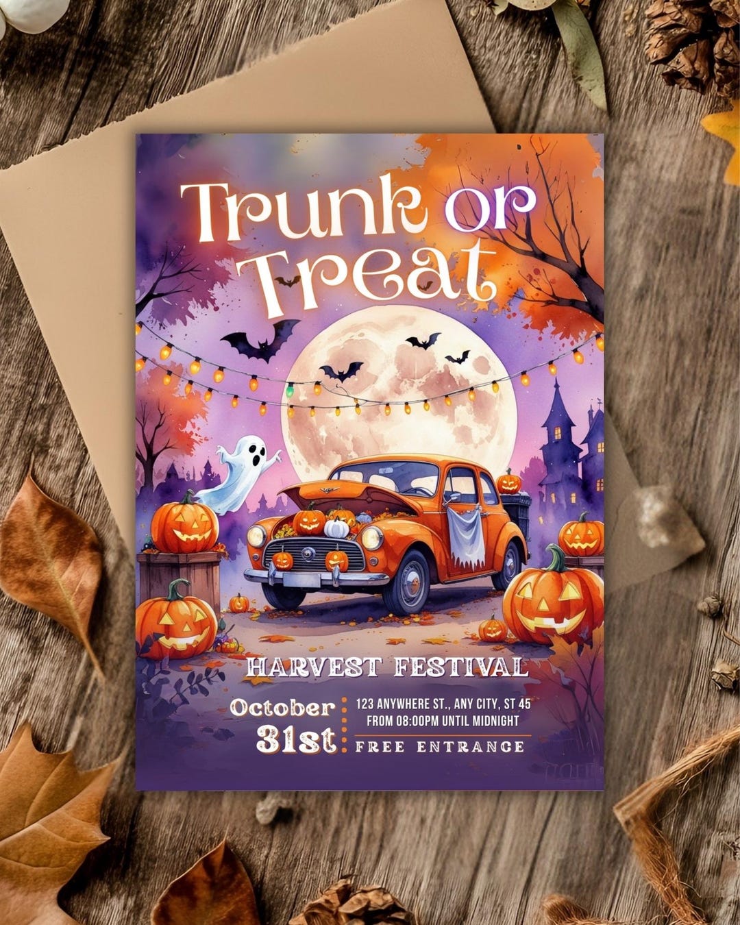 Trunk or Treat Invitation Template, Trunk or Treat Templates for School ...