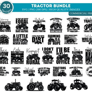 Tractor SVG Bundle Tractor PNG Bundle Tractor Clipart Tractor SVG Cut ...