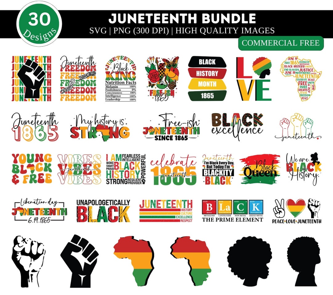 Juneteenth SVG Bundle| Juneteenth PNG Bundle| Black King Nutrition ...