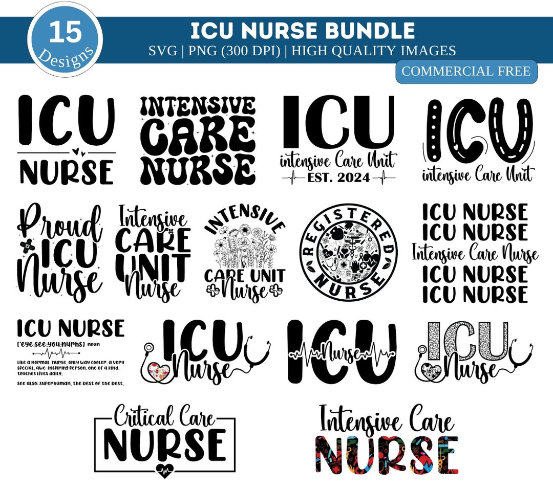 ICU Nurse SVG Bundle| Icu Nurse Shirt Nurse Svg| Nurse Png| Stethoscope ...