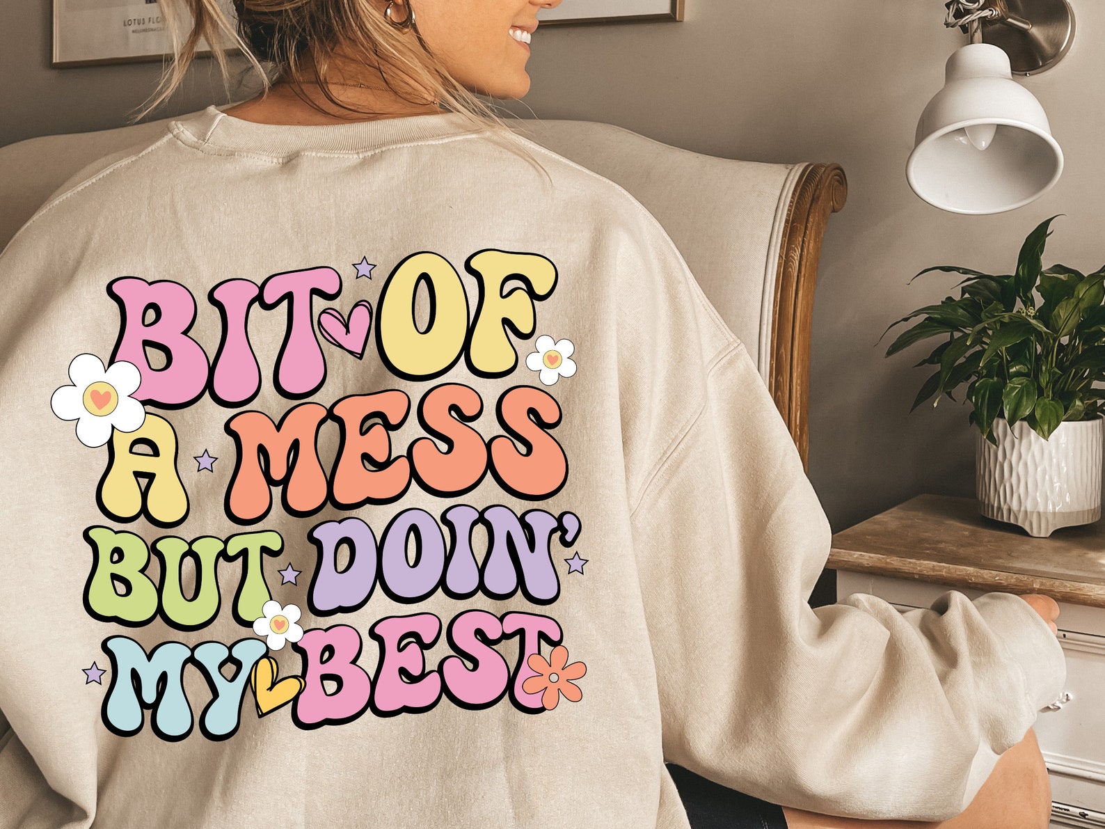 Bit of A Mess but Doin' My Best SVG PNG Cute Mental Health Design for T ...