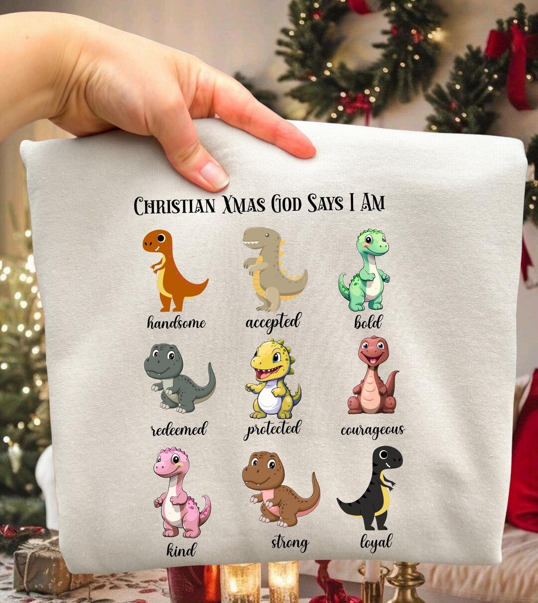 Christian God Says I Am PNG: Retro Christian Dinosaur Design, Christian ...
