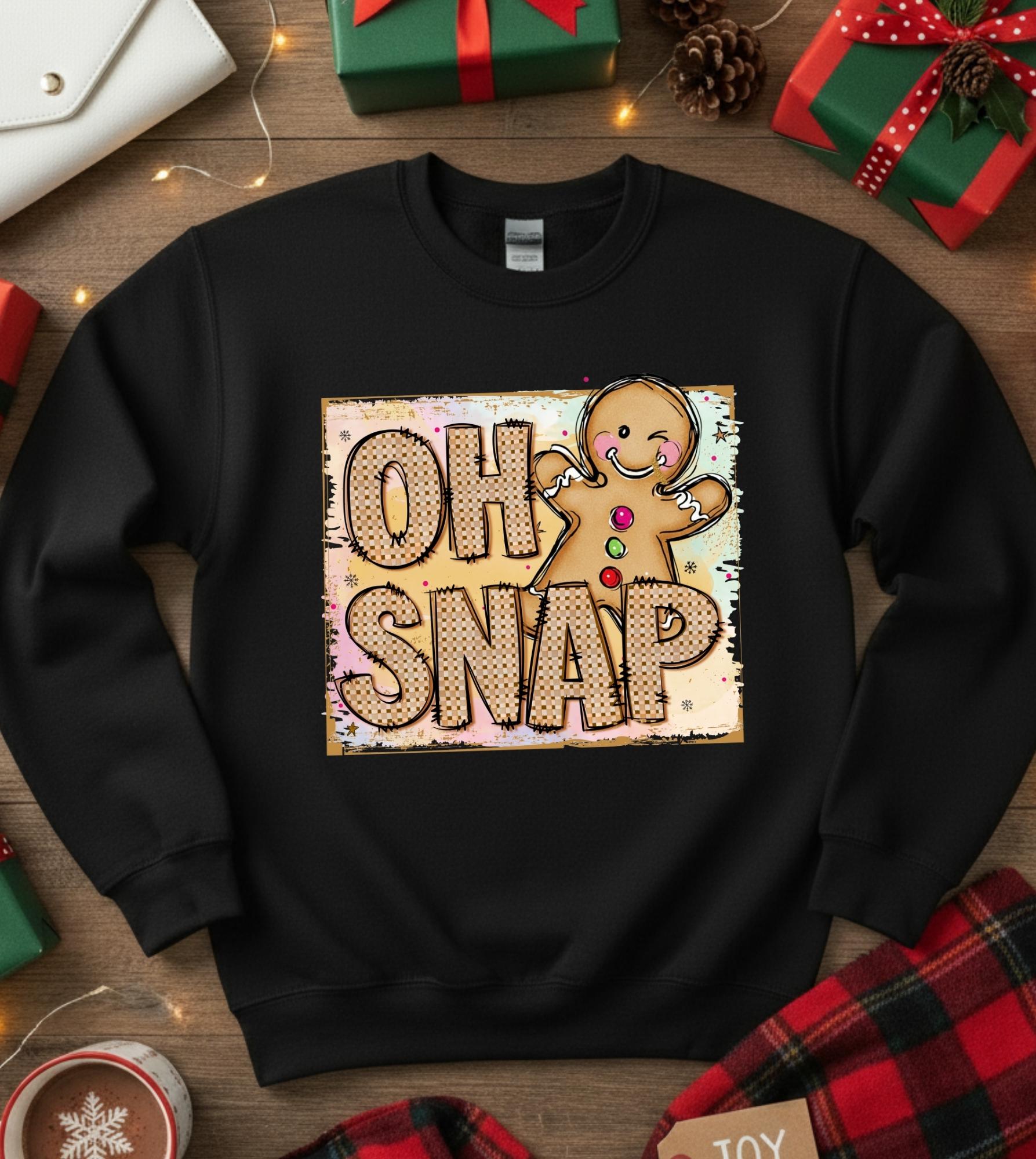 Oh Snap Gingerbread Man PNG, Christmas Png, Preppy Gingerbread Man Png ...