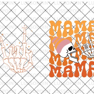 Mama Skeleton Floral Spooky Svg Sublimation Design, Free Mockup ...