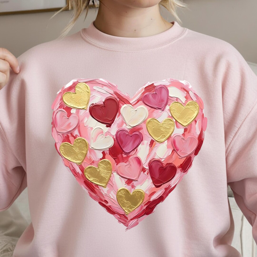 Valentine Heart Sublimation Design, Valentine Day Pink Heart Png ...