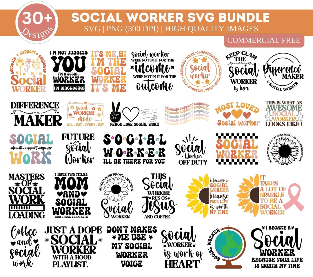 Social Worker SVG Bundle| Social Work Svg| Social Worker Gift| Social ...