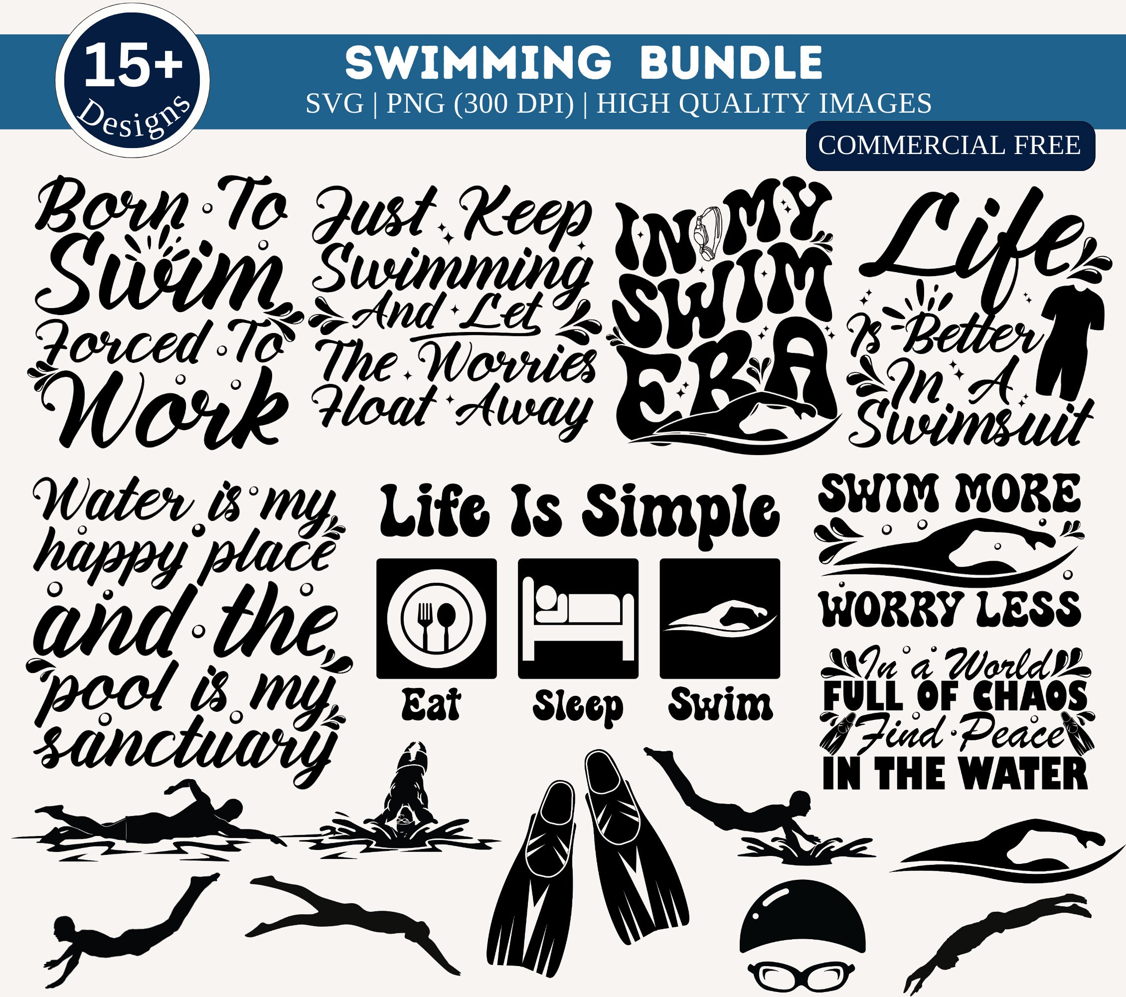 Swimming SVG Bundle| Swimmer SVG Bundle| in My Swim Era PNG| Swimming ...
